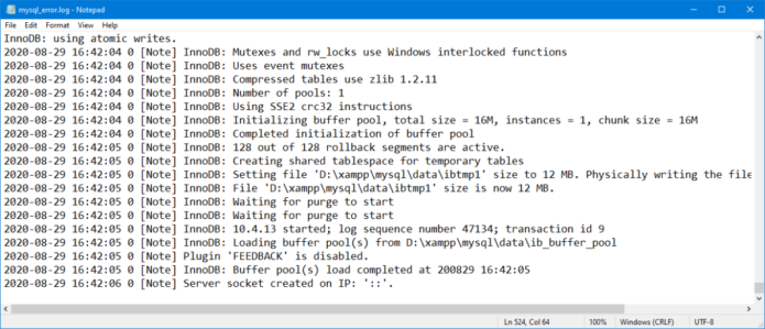 Xampp can’t start Mysql - GooCoder